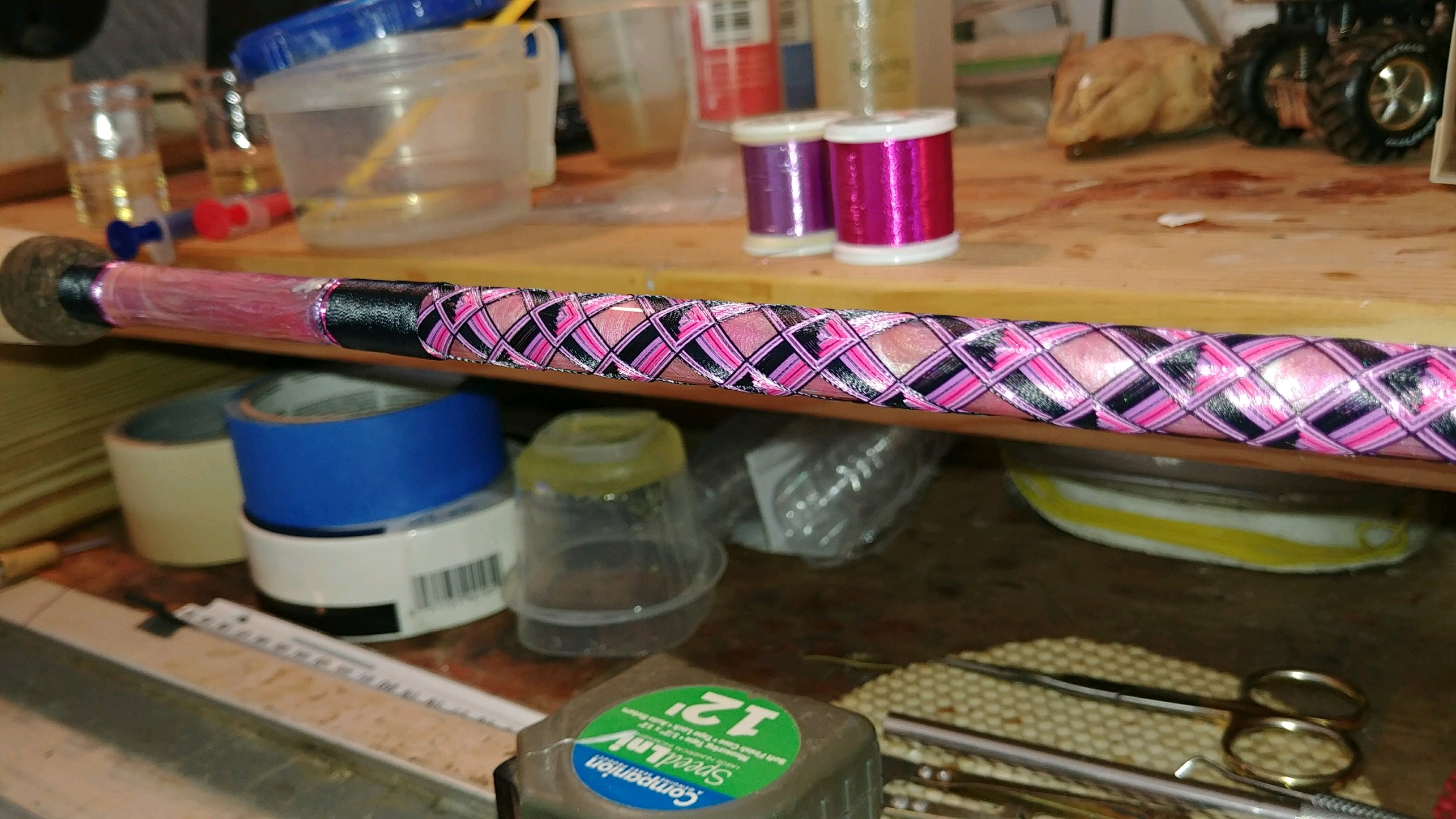 Pink Marble Wrap – J-STick'um Custom Rods and Jigs